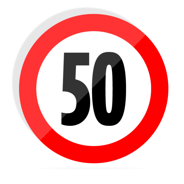 50 jaar sticker - Spandoek printen